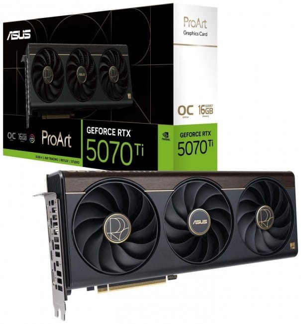 ASUS VGA NVIDIA GeForce ProArt RTX 5070 Ti OC 16GB GDDR7, RTX 5070 Ti ...