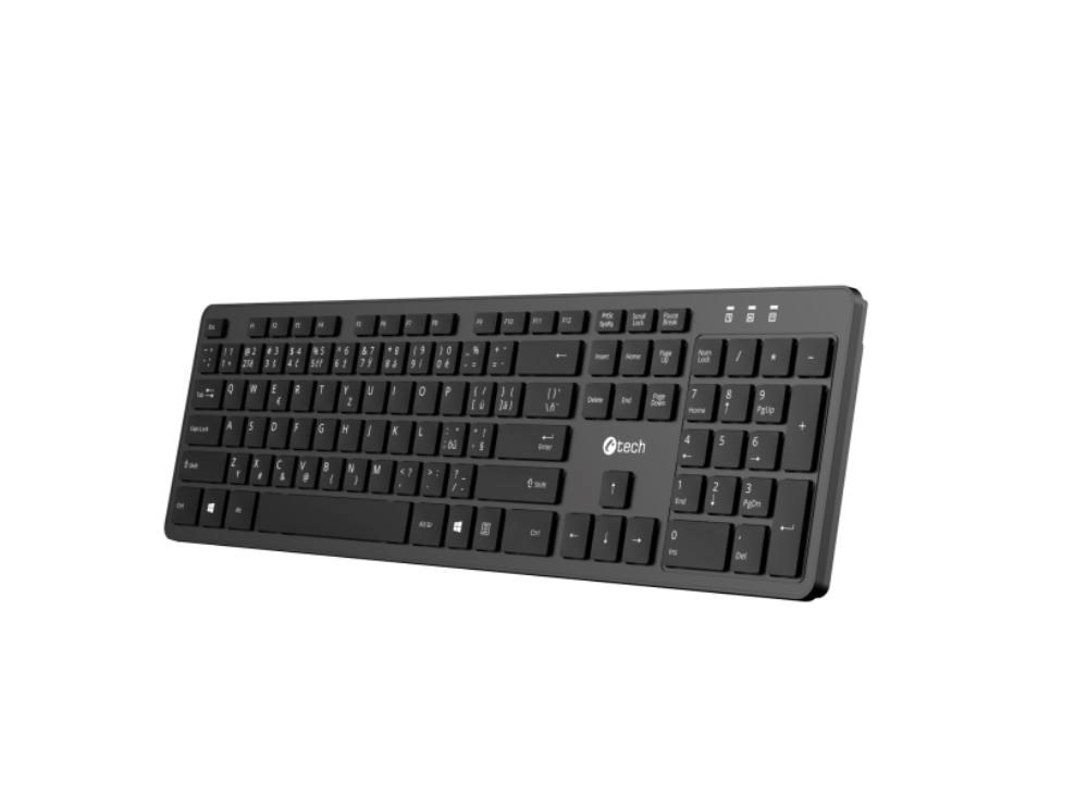 C-TECH Klávesnice KB-115, bezdrátová 2.4Ghz, slim, CZ/SK - BOHEMIA ...